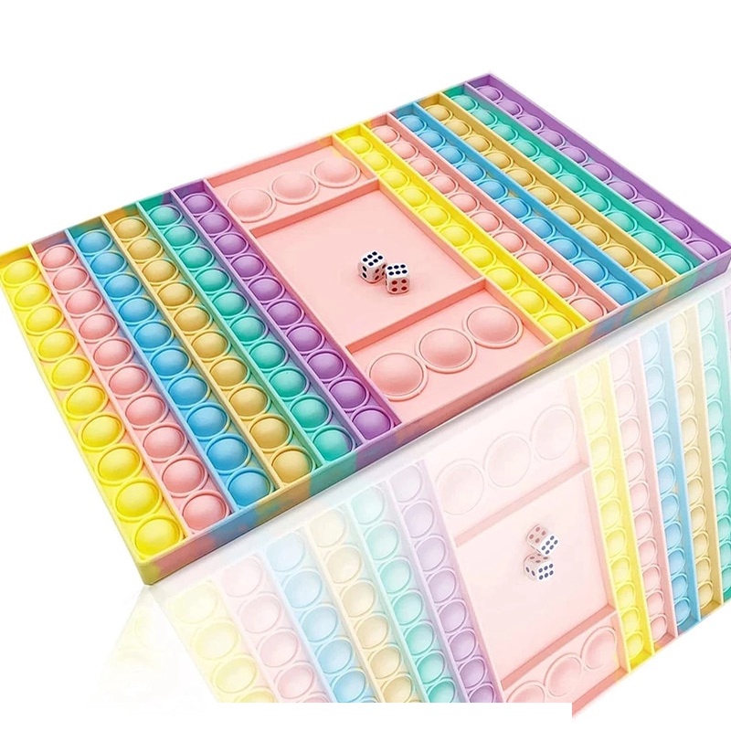 New Big Size Pop It Push Pops giant with dice Colorful Fidget Toys ...