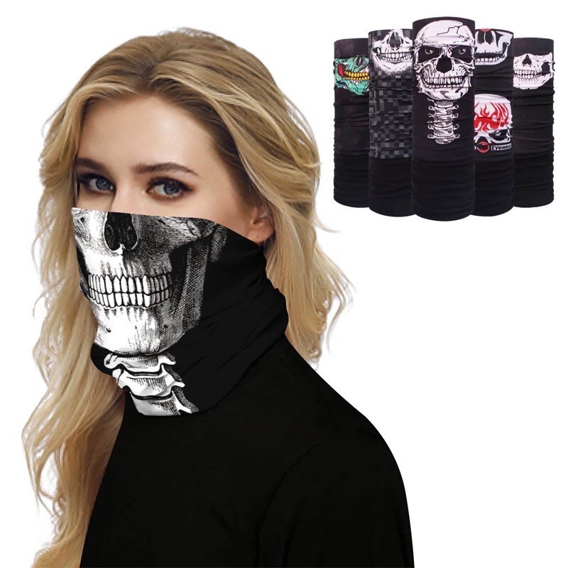 [Ready Stock] Seamless skull scarf Magic ghost Skull Headscarf ...