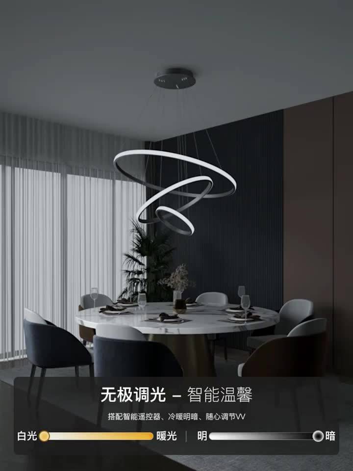 Gecree Chandelier Modern Pendant Lamp LED chandelier ceiling light ...