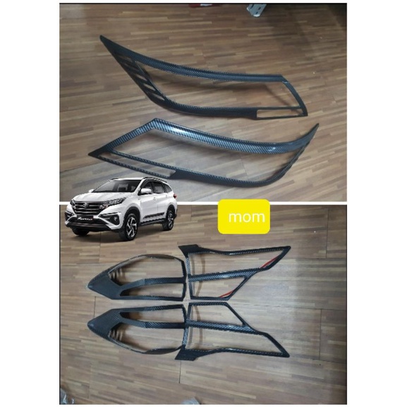 Carbon Glossy Front and Rear Light Garnish Package for All New Rush ...