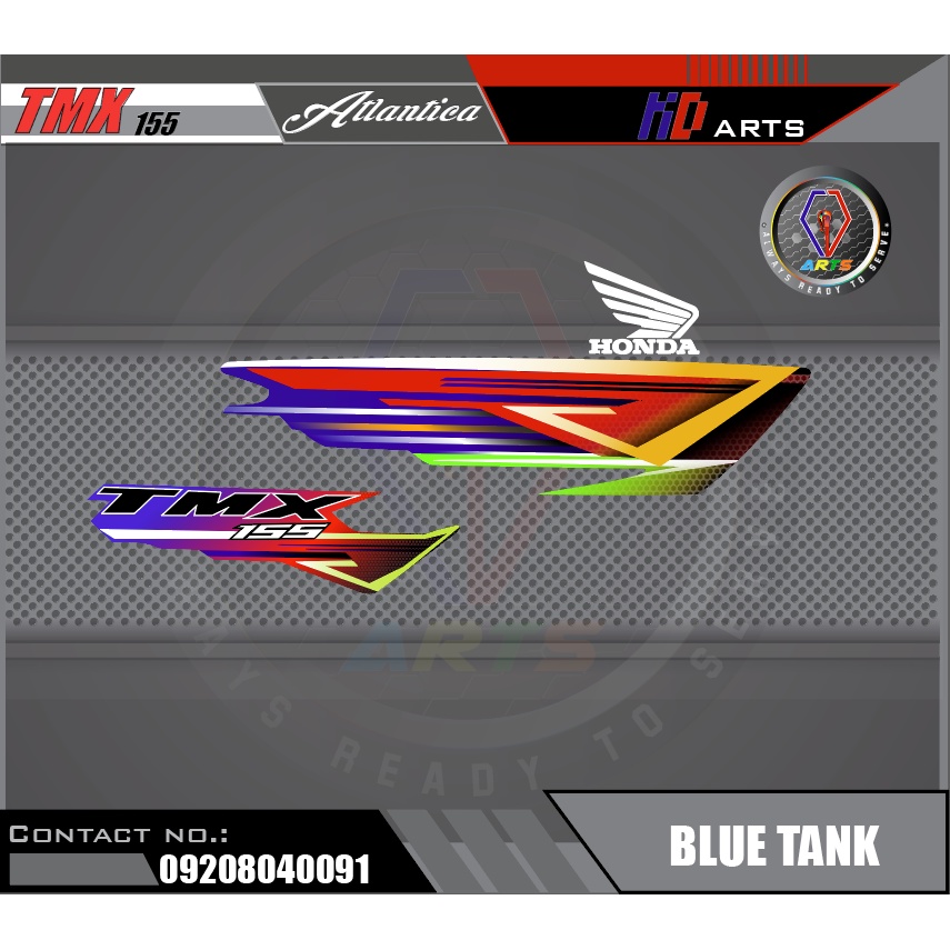 Honda TMX 155 "Atlantica" Decals, quality print, computerized cut ...