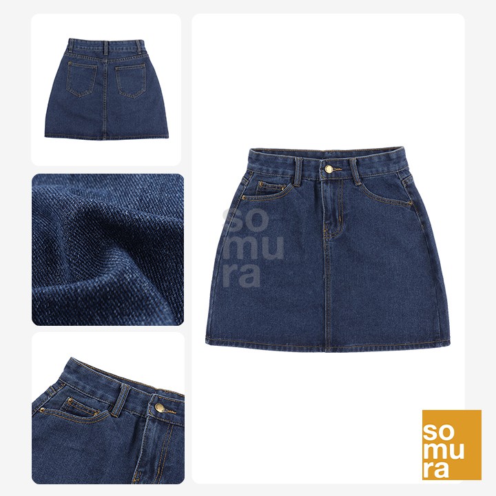 HIGH WAIST DENIM MINI SKIRT DENIM SKIRT | Shopee Philippines