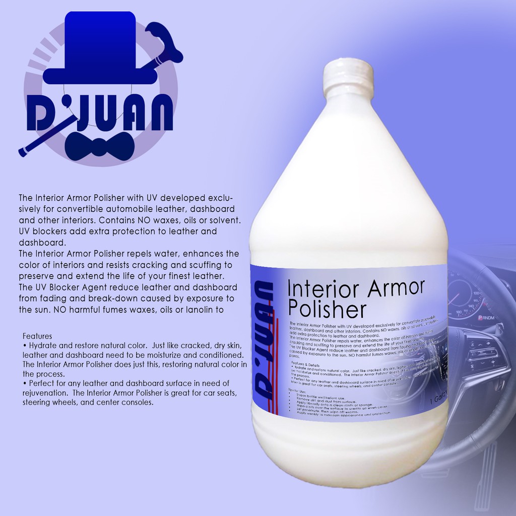 Djuan Interior Armor Polisher Premium -High Gloss -1 Gallon | Shopee ...