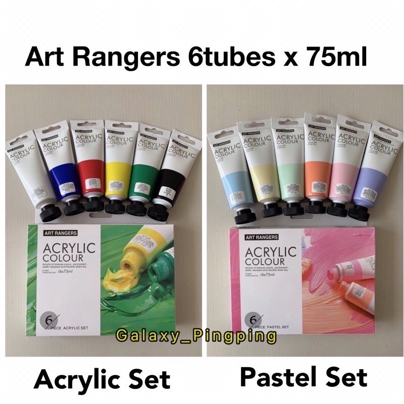 Art Rangers 6tubes*75ml Acrylic Paint Set | Shopee Philippines