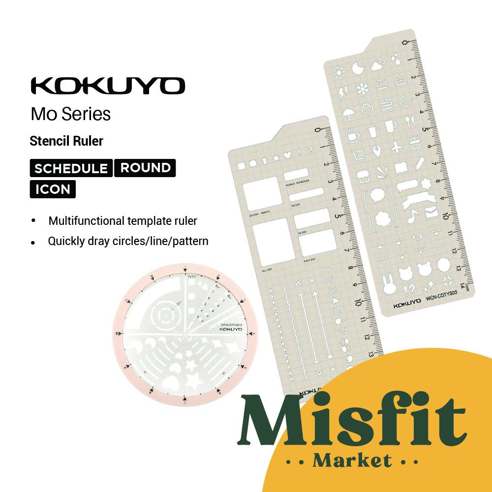 Kokuyo MO Series Stencil Ruler Template Ruler Bujo Journal Planner Icon ...