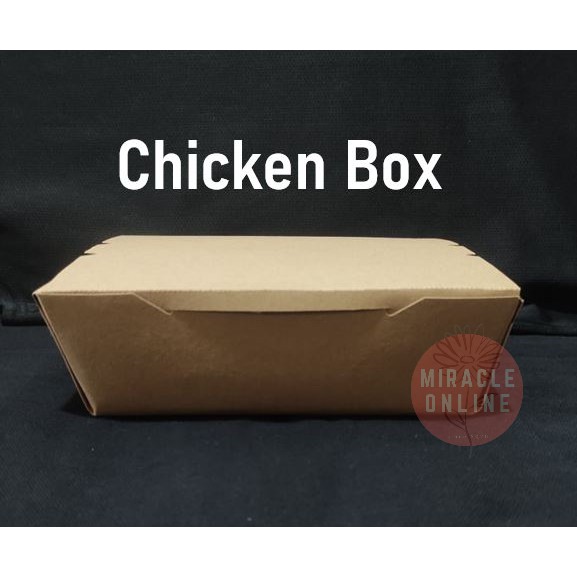 50 pcs - Chicken Paper Box Packaging (Brown/Silver) | Shopee Philippines