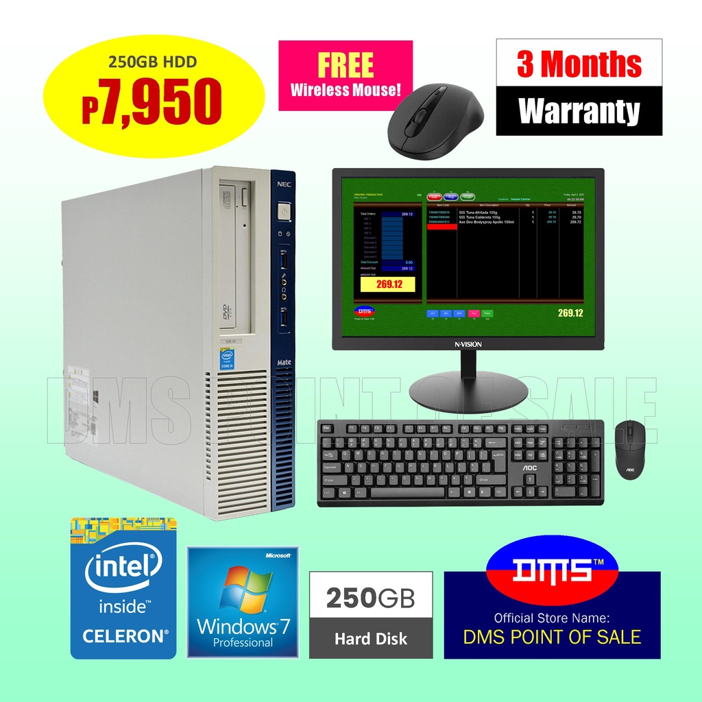 P101 | NEC PC Computer CPU (Celeron 4th Gen) Windows | READY TO USE ...