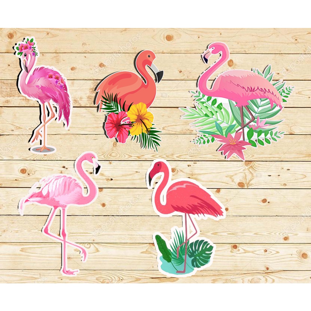 Tropical Flamingo and Fruitty theme Characters Backdrop Cutout | Shopee ...