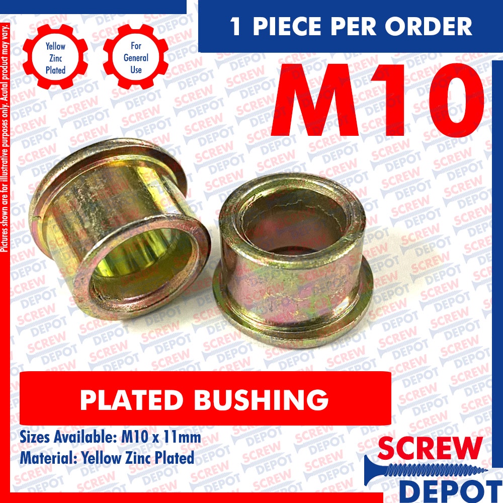 1PC M10 x 11mm Plated Bushing / Spacer Bush ( Motorcycle - Screw Depot ...