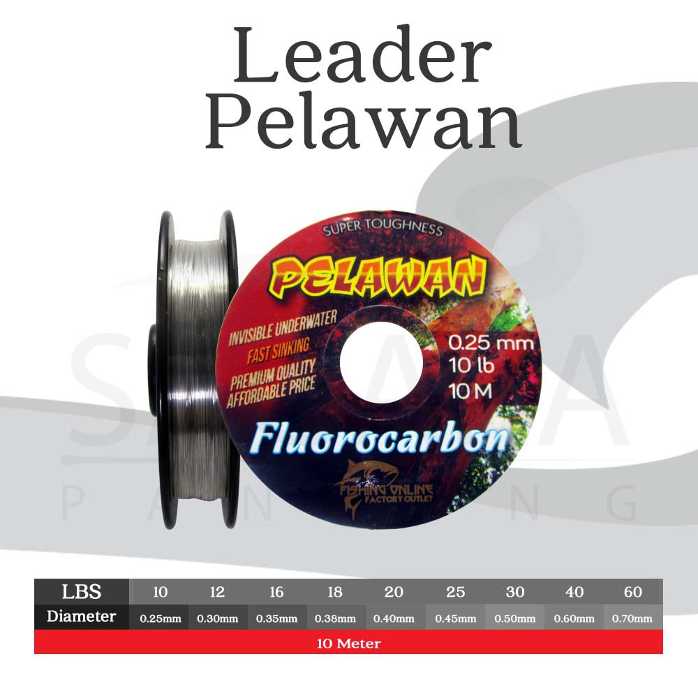 Pelawan FC Leader Line Fluorocarbon Leader Stiff Anti-Curly Fishing ...