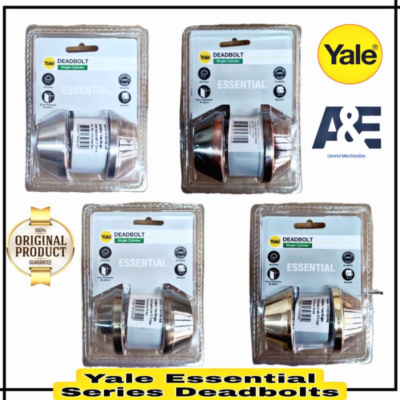 Yale Essential Series Single Cylinder Deadbolt VYED1001 Stainless ...