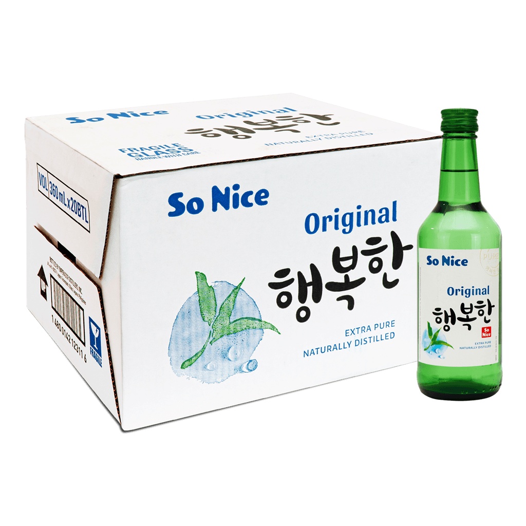 So Nice Original Soju 360ml Case of 20 | Shopee Philippines