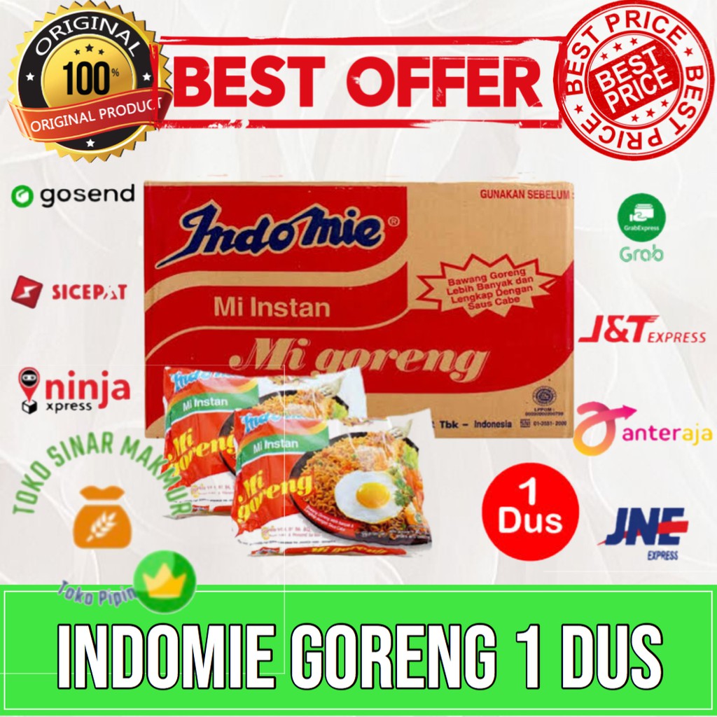 Indomie Goreng (1 Box / 40pcs) Instant Noodles Wholesale Indomie Goreng ...