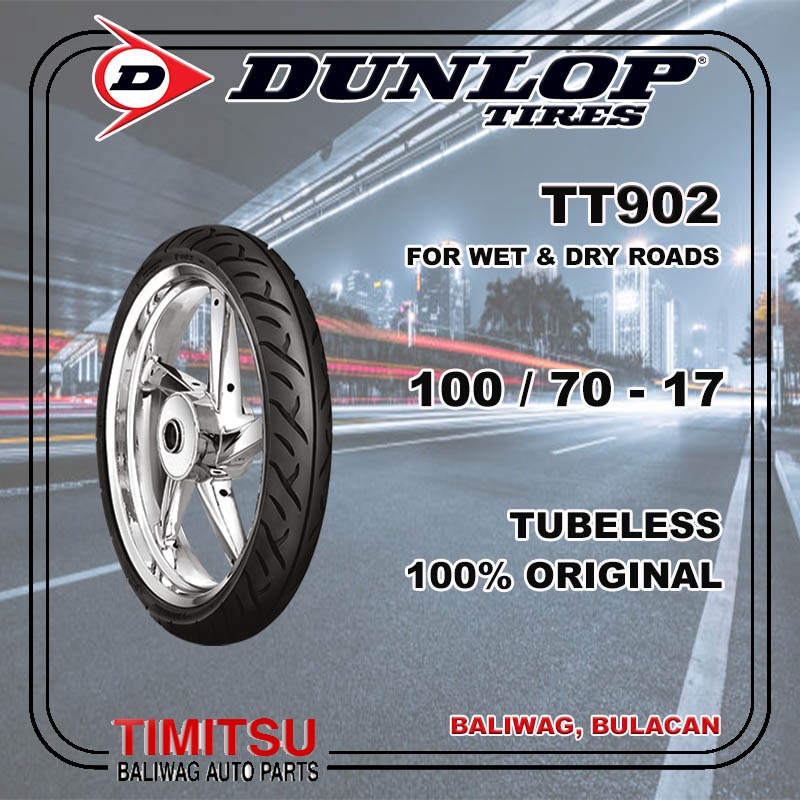 100/70-17 / 100/70 R17 DUNLOP TT902 TUBELESS MOTORCYCLE TIRE | Shopee Philippines