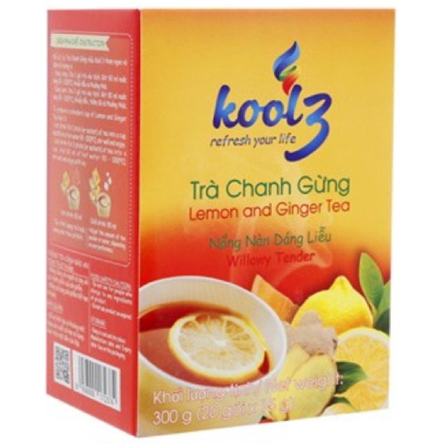 Kool 3 lemon ginger tea 15g (20 packs) | Shopee Philippines