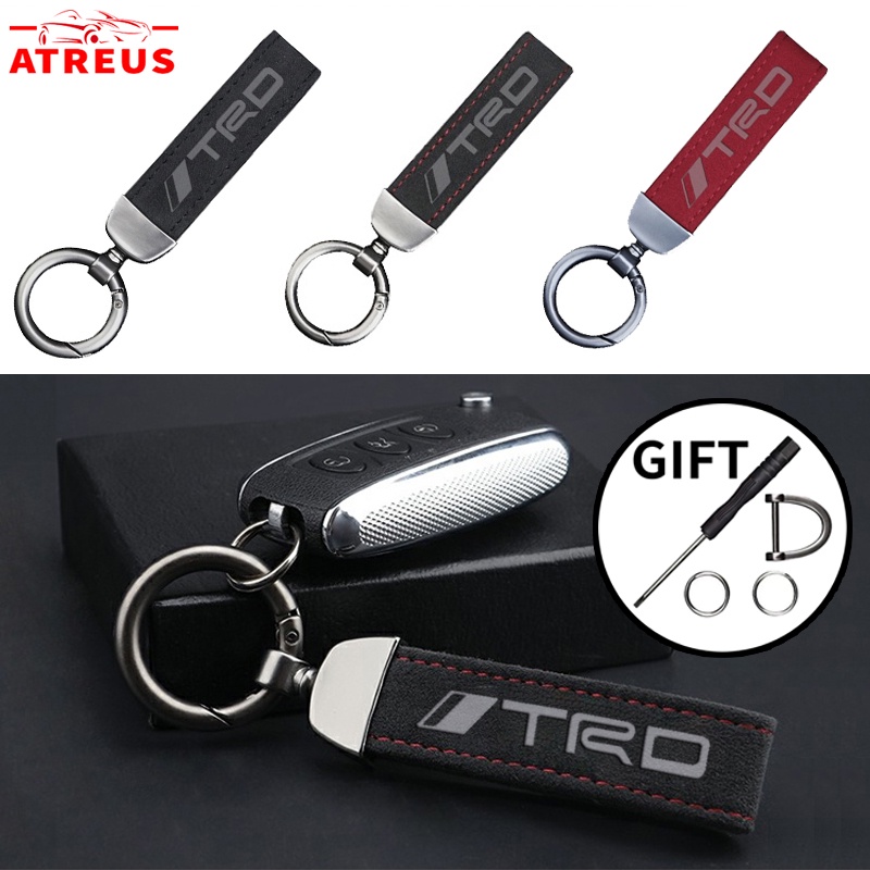 HIGH GRADE Car Key Chain TRD Toyota Leather Logo Keychain Fashion Vios ...