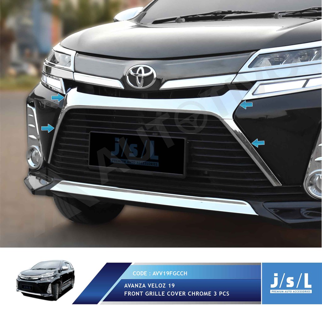 Jsl Lis Grill Front Grill Avanza Veloz 2019 Front Grille Cover Chrome ...