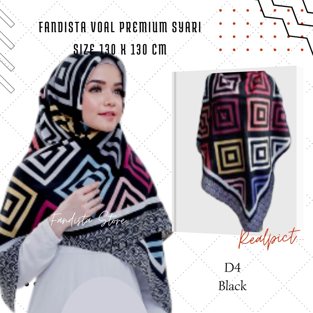 Voal Motif Premium / Hijab Quadrilateral Voal Motif Premium Sewing Edge ...