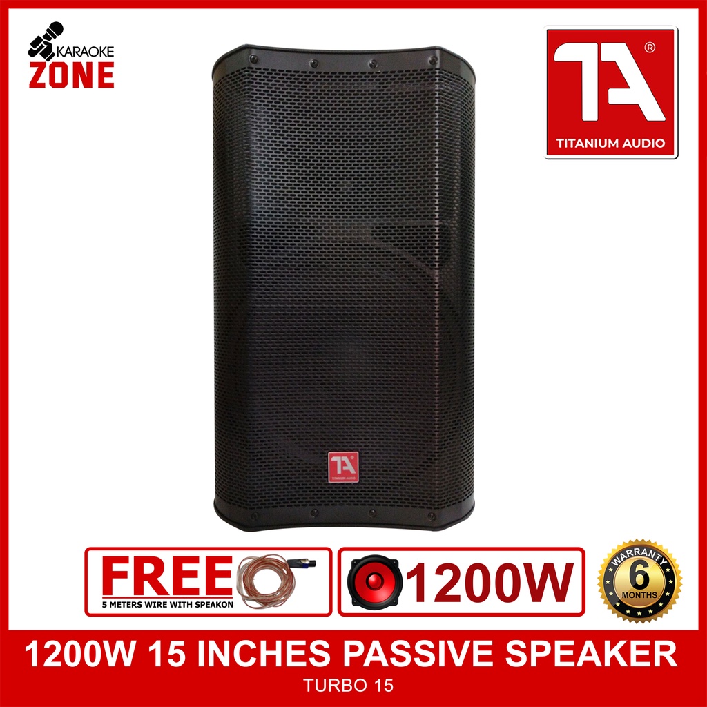 Titanium Audio Turbo 15 / Passive Speaker / 15 inch 1200W / Titanium ...