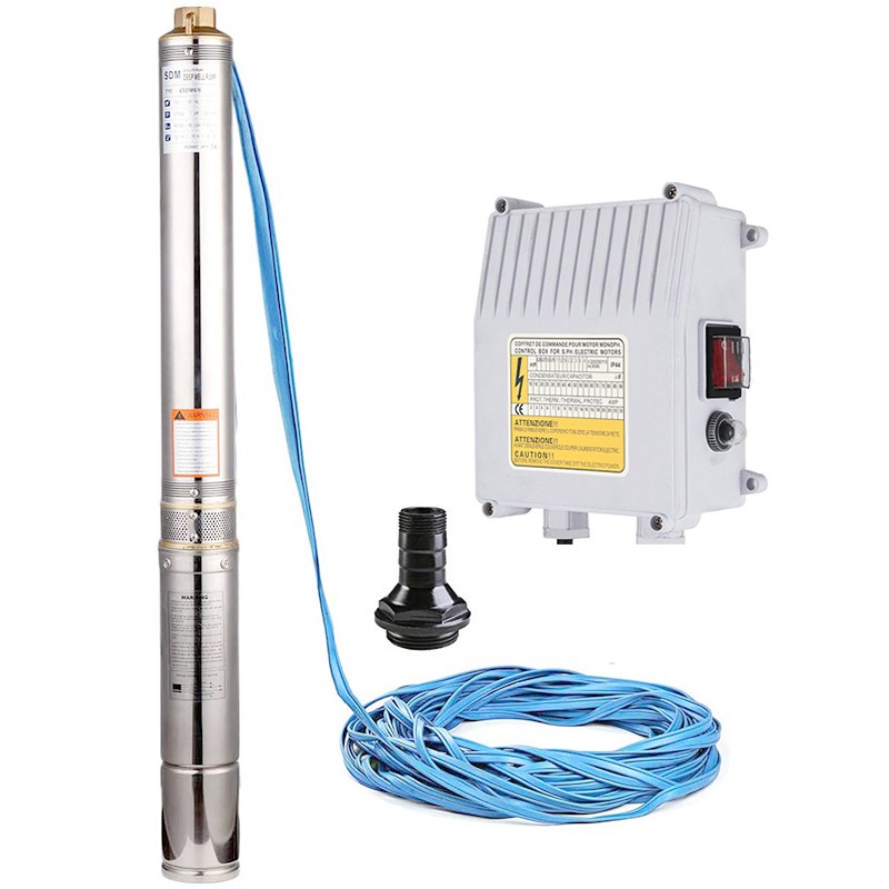 Submersible Pump 3Inch Water Pump Pure Copper Interface Submersible ...
