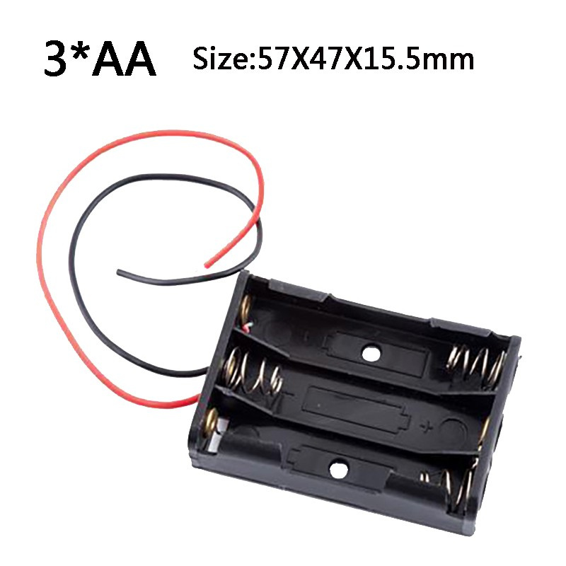 AA AAA Size 1/2/3/4/6/8 Slot Battery Holder Storage Box Case with Wire ...