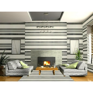 two color wallpaper self-adhesive home sticker 10m x 45cm | Shopee ...