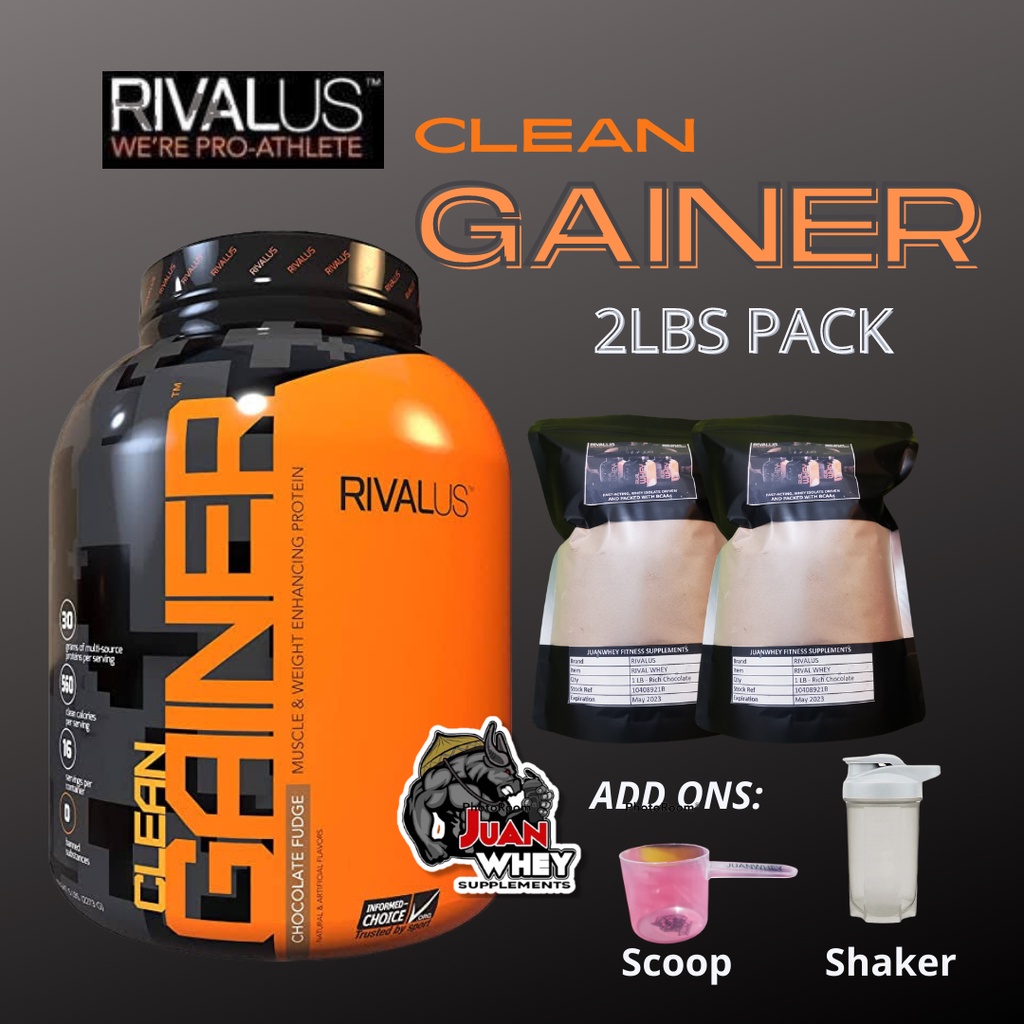 Rivalus Clean Gainer (1LB / 2LBS Pack) | Shopee Philippines