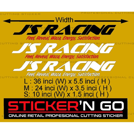 STICKER CUTTING CUSTOM JS RACING DESIGN | Shopee Philippines