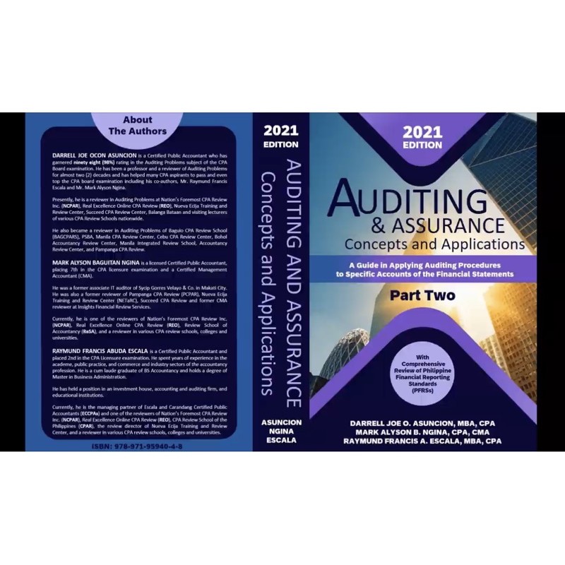 Auditing And Assurance Concepts And Applications 2021 Ed By Asuncion Ngina And Escala Shopee