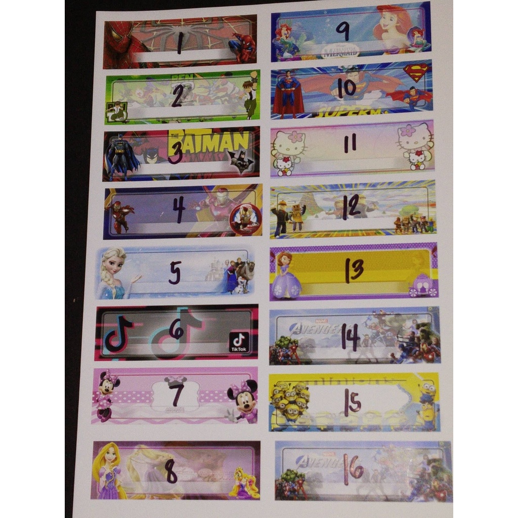 **BINI, *COCOMELON,**KUROMI SUBJECT AND NAME LABELS NOTEBOOKS 10 IN ONE ...