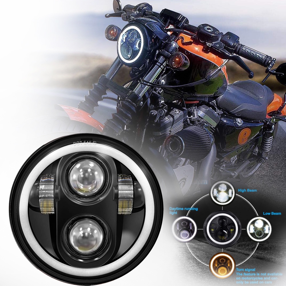 5 3 4 5 75 Inch Motorcycle Led Headlight For Harley Davidson Sportster