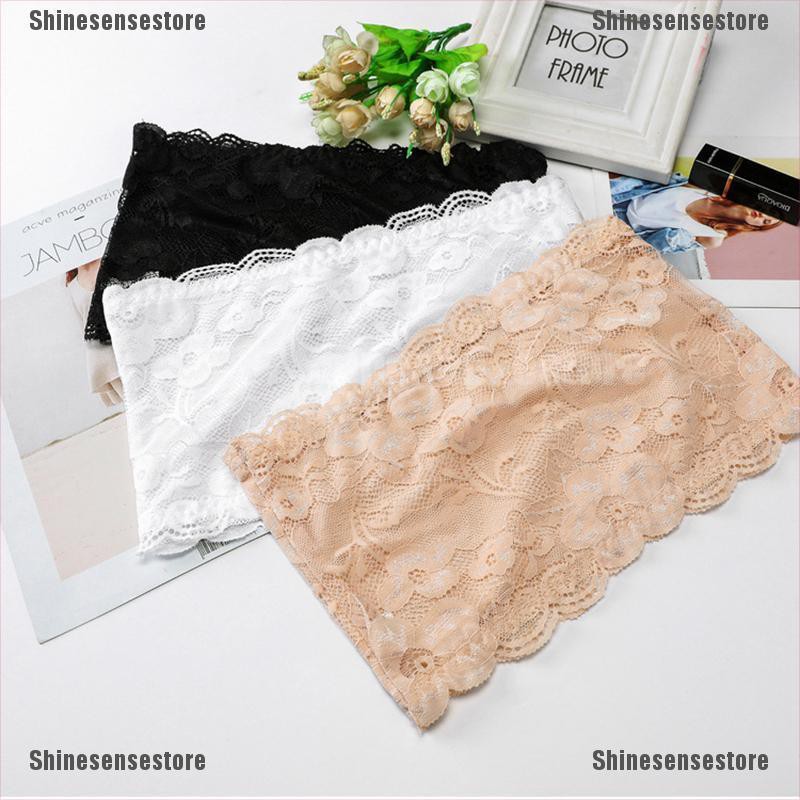 SHINE Women Lace Tube Top Sexy Brassiere Lace Bra Wrapped Chest ...
