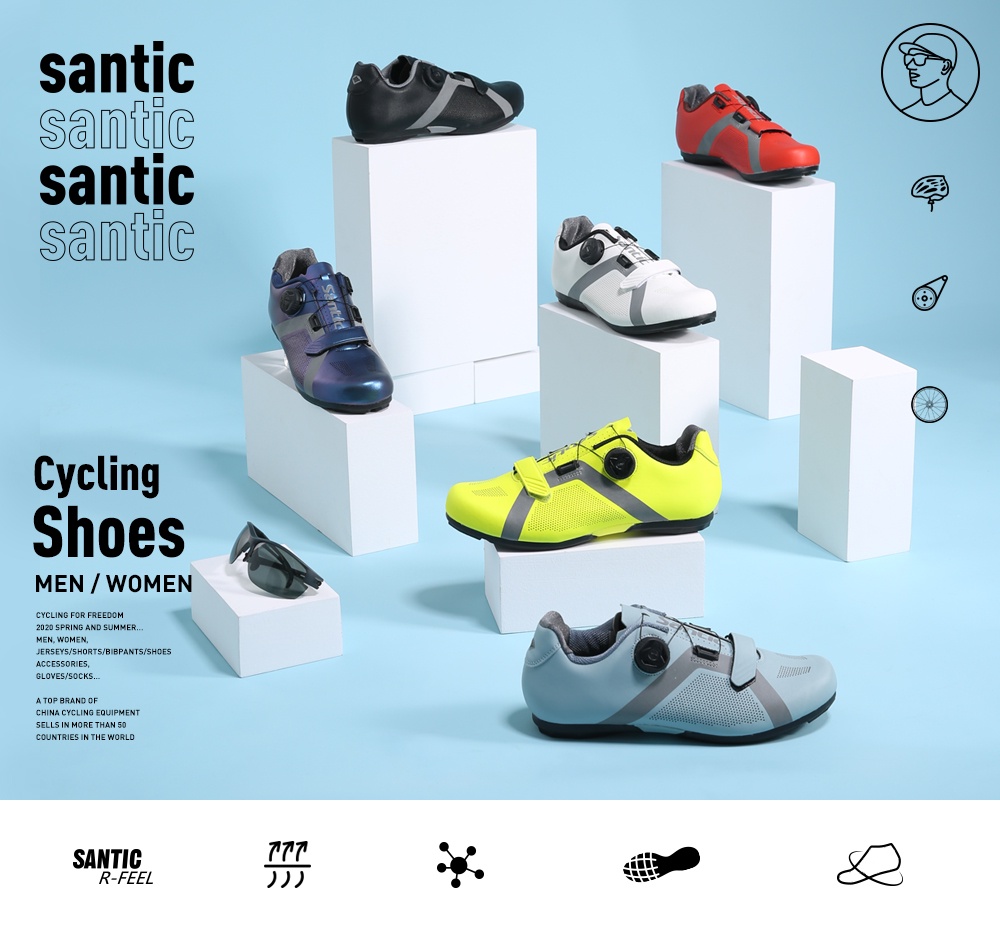 Santic Unisex Road Cycling Unlocked Bicycle Shoes S20016 | Shopee ...