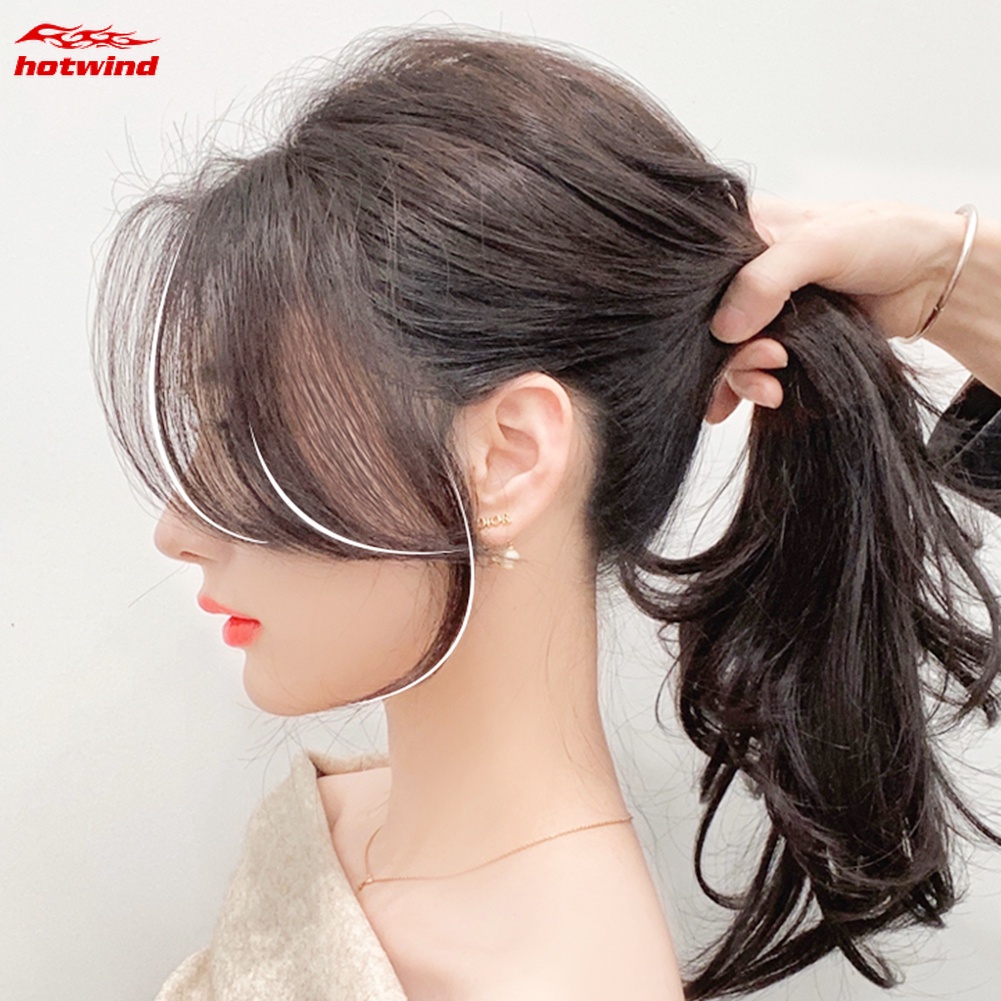 HW Natural Invisible Front Side Bangs for Woman with Fake Fringe Hair ...