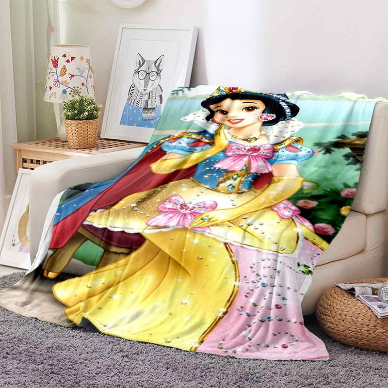 Disney Snow White Elsa Mermaid Princess Blanket Annabelle Sofa Office ...