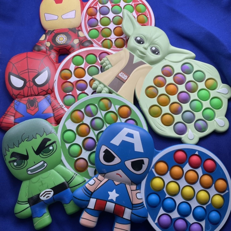 comeonbaby11//Push Pop it Yoda Super hero Marvel Avengers Spider-Man ...