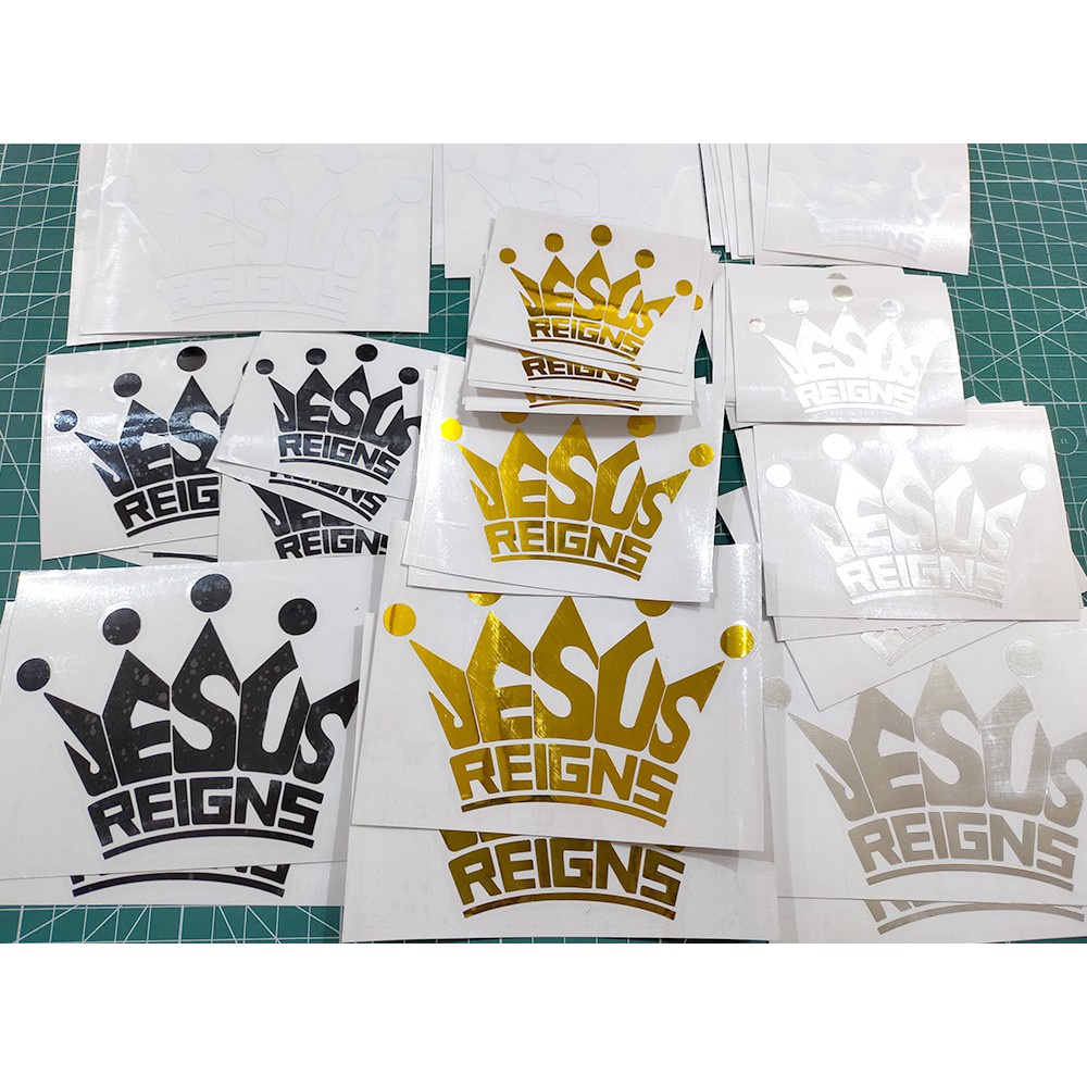 JESUS REIGNS Cut Out Sticker | Shopee Philippines