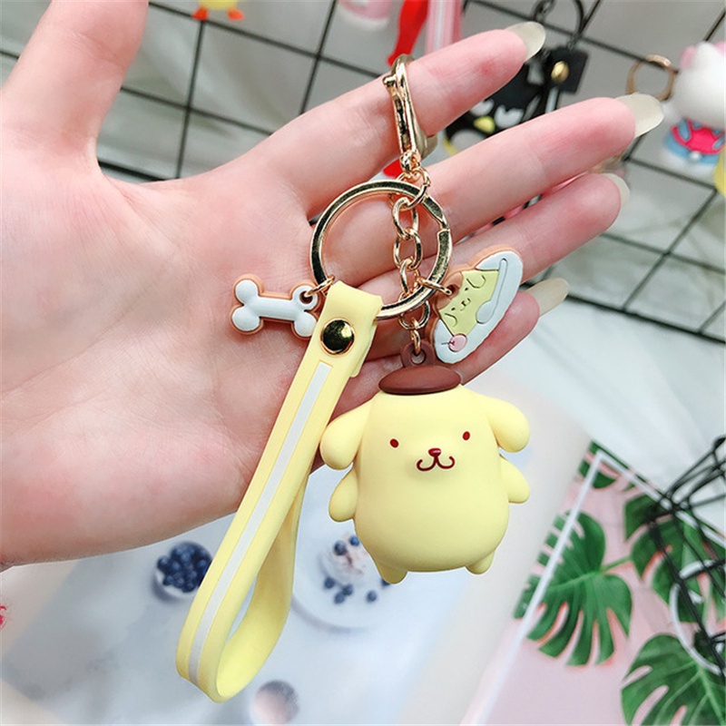 Ossayi Sanrio Keychain Kitty Melody Keroppi Badtz Pom Purin Cinnamoroll ...