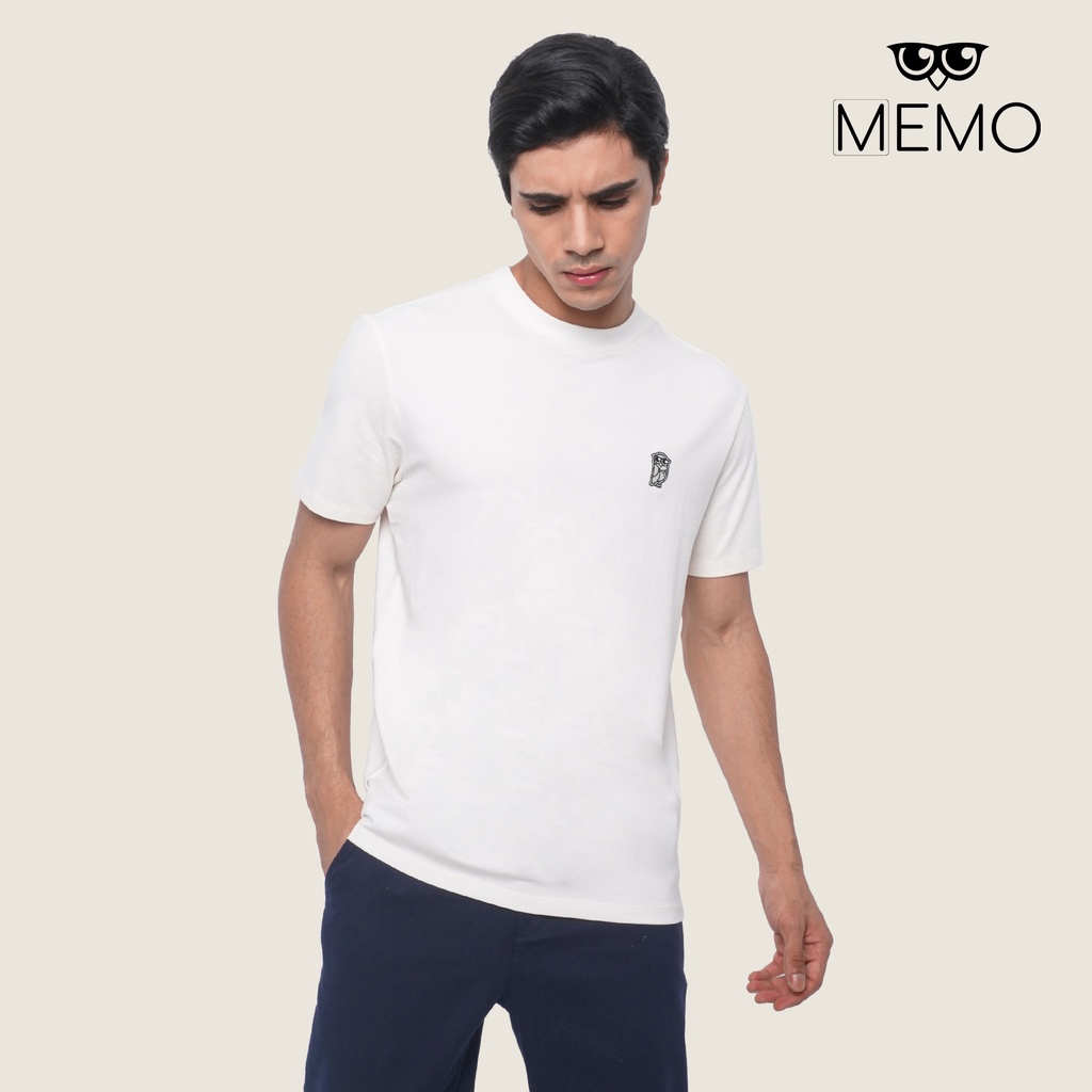 Memo Memorandum Owl T-Shirt For Men (Off White/Amber Brown/Dark Purple ...