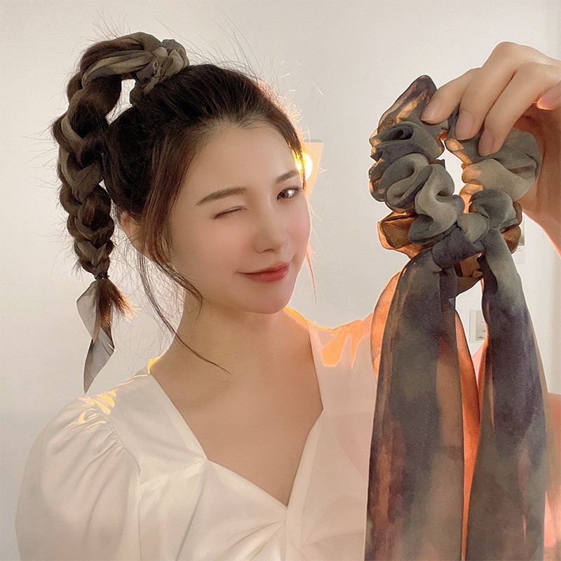 High-quality head rope with streamer summer thin ponytail large ...