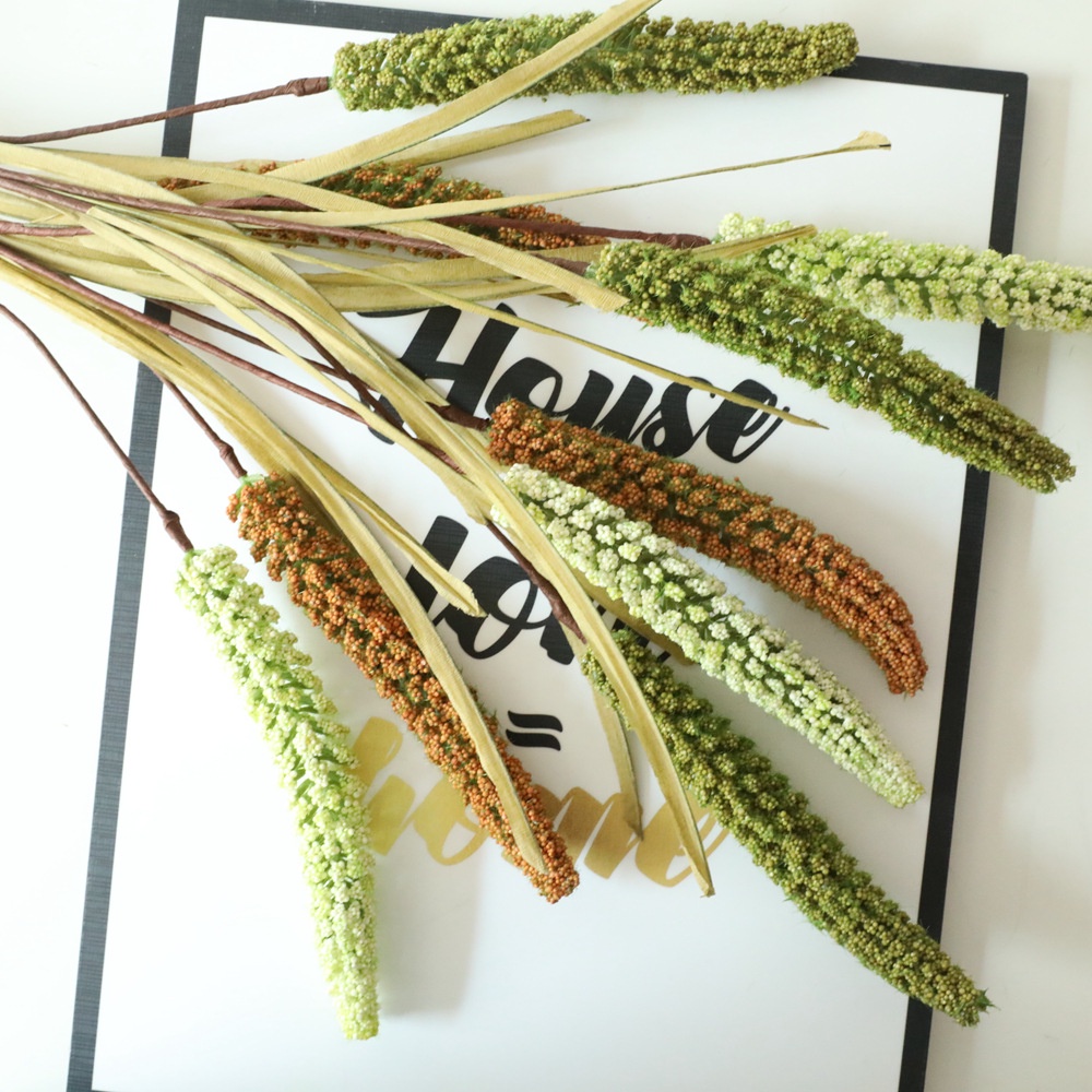 Foxtail millet simulated plant background home decoration wedding wheat ...