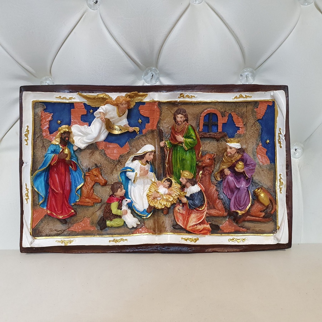 EAS - 3D Nativity Belen Book Holy Family Nativity Christmas Scene in ...