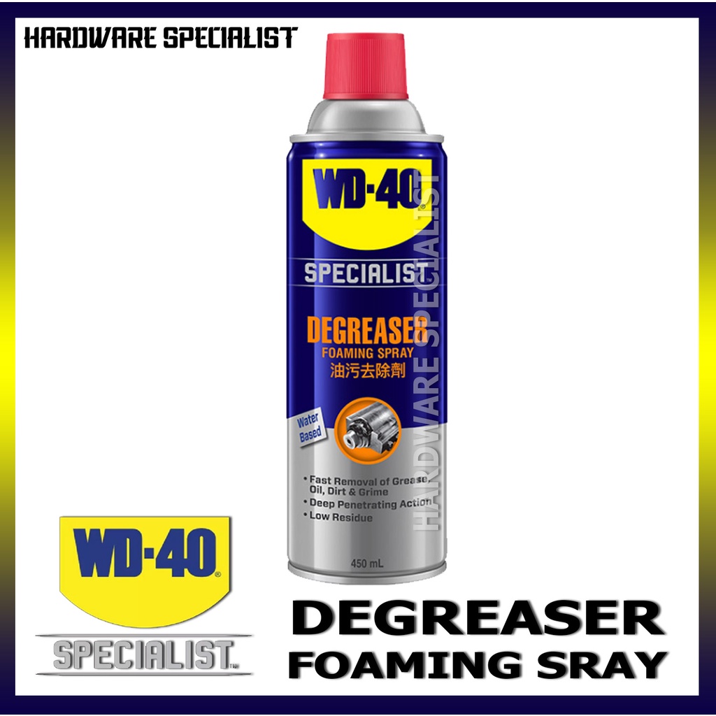 WD-40 Specialist Degreaser Foaming Spray WD-SPL-D450 450ml Original ...