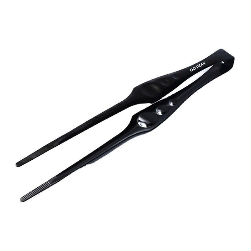Chef Plating TWEEZERS Tongs Serving Barbecue Bar Stainless Steel Offset ...