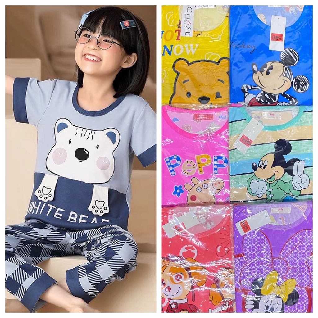 @FOREVER Kids Terno pajama boy and girls 2-12Years old Random design ...