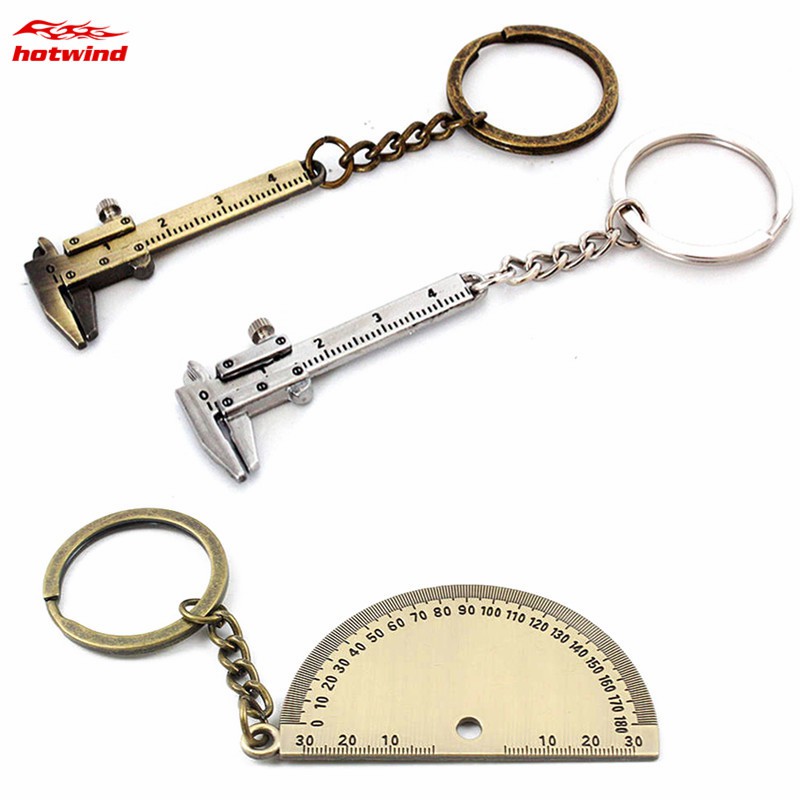HW Creative Metal Movable Vernier Caliper Ruler Model Keychain Mini ...
