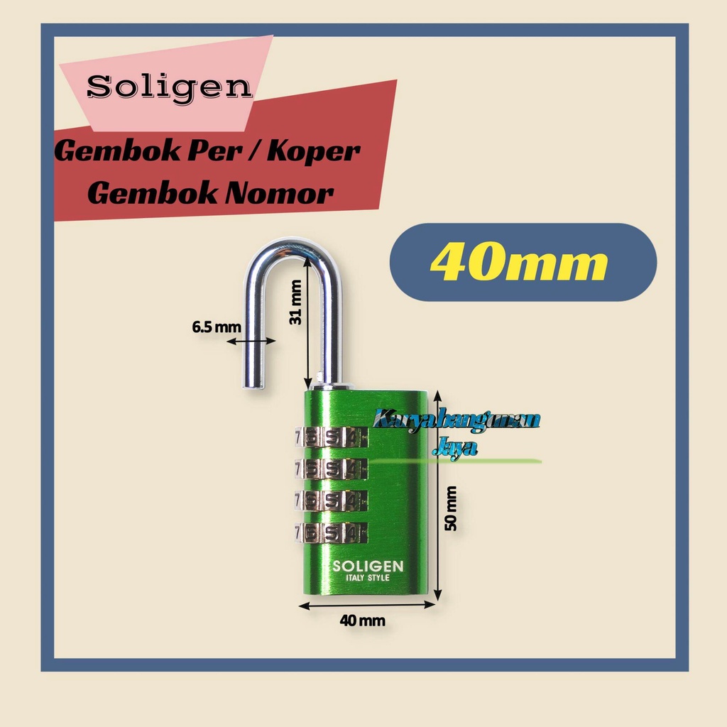 40mm 4-Digit PASSWORD Number Padlock Suitcase Lock) | Shopee Philippines