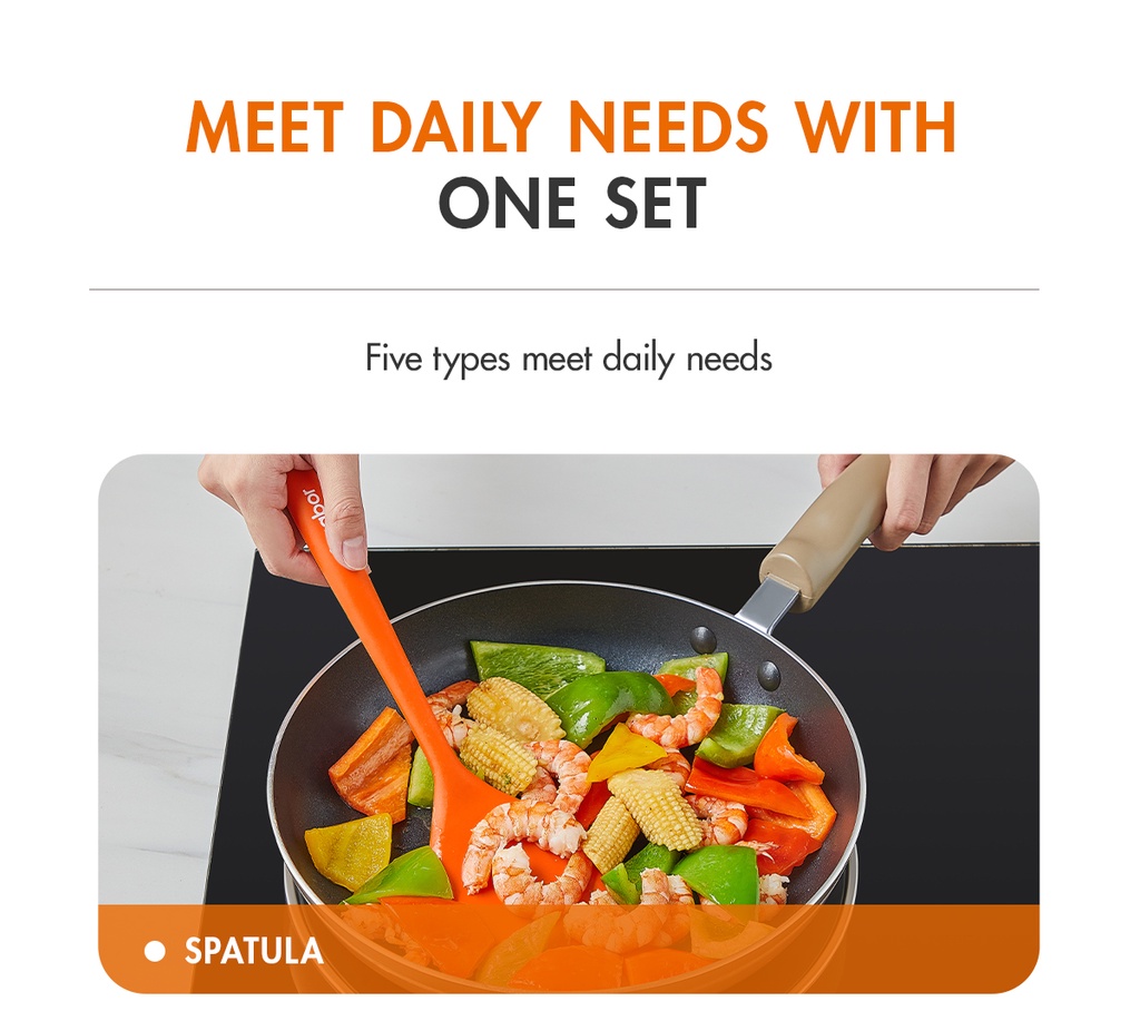 Gaabor Silicone Rubber Kitchen 5-Piece Set | Shopee Philippines