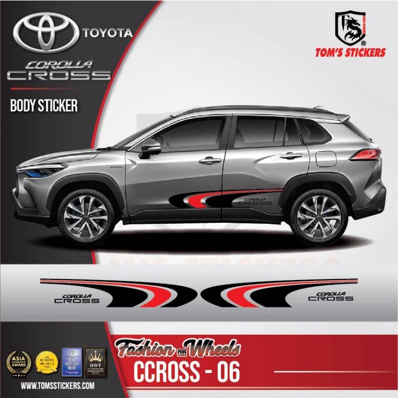 TOYOTA COROLLA CROSS CAR BODY STICKERS SET CCROSS - 05 | Shopee Philippines