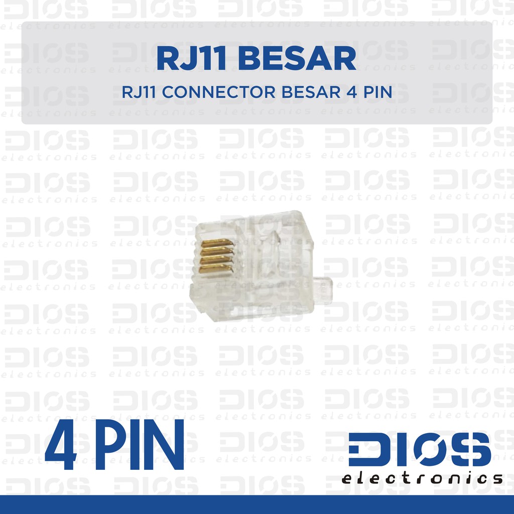 Large 4 PIN RJ11 Telephone Connector / Telephone Connector | Shopee ...